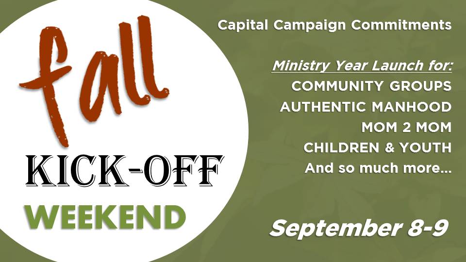 Pastor’s Corner – Fall Kick-Off! - Cross Lutheran Church & School